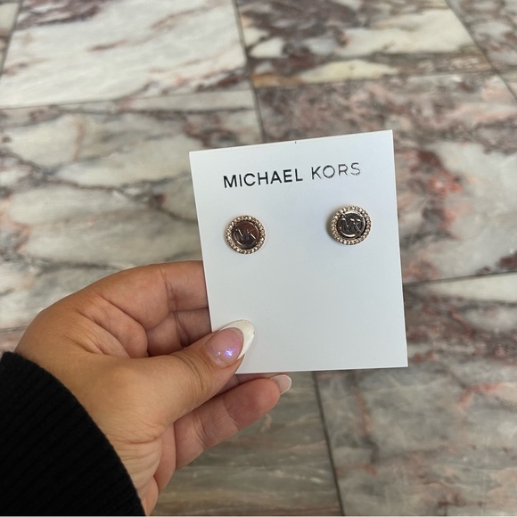 Michael Kors | Jewelry | New Michael Kors Gold Plated Crystal Monogram ...